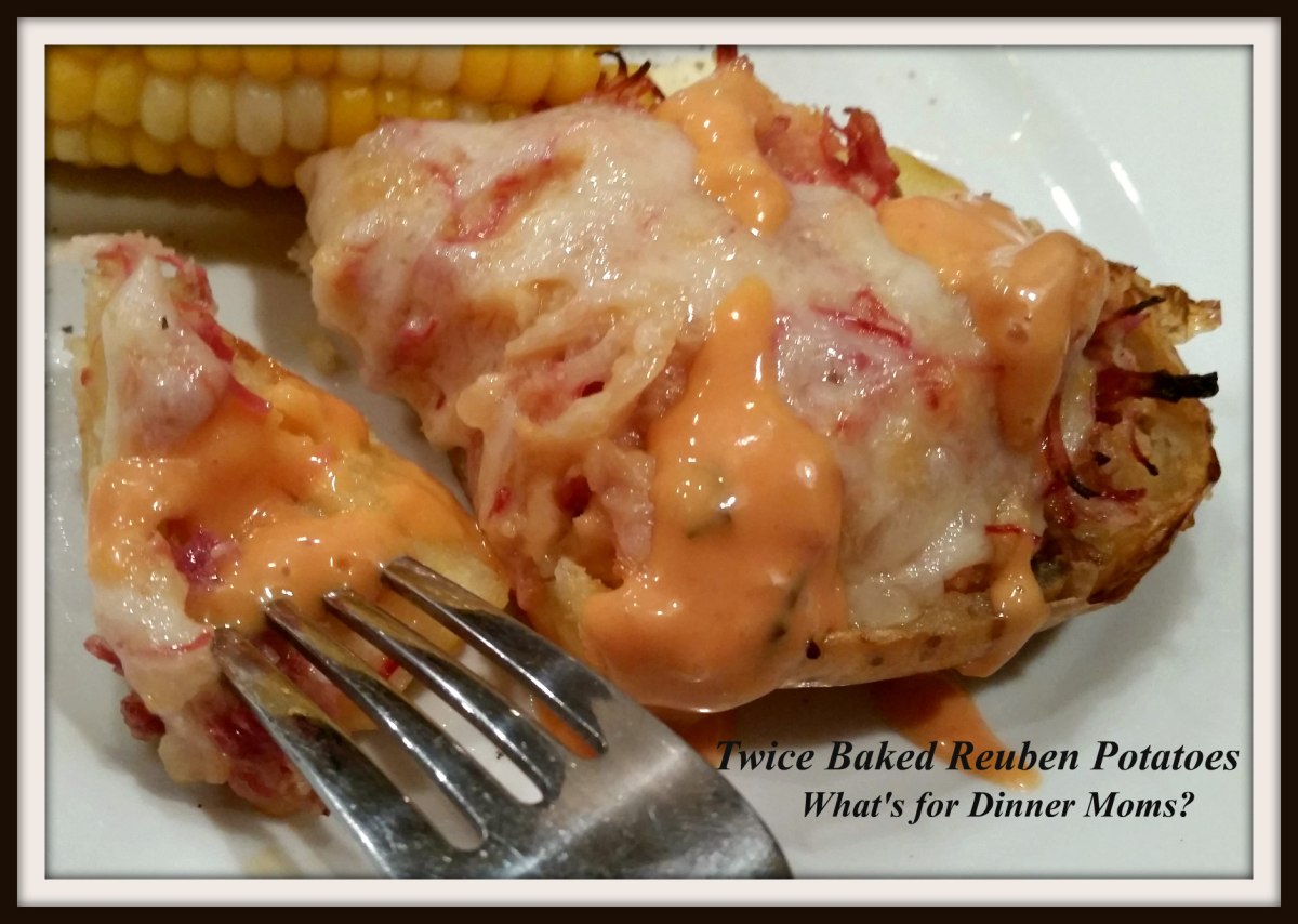 Twice Baked Reuben Potatoes – What's for Dinner Moms?