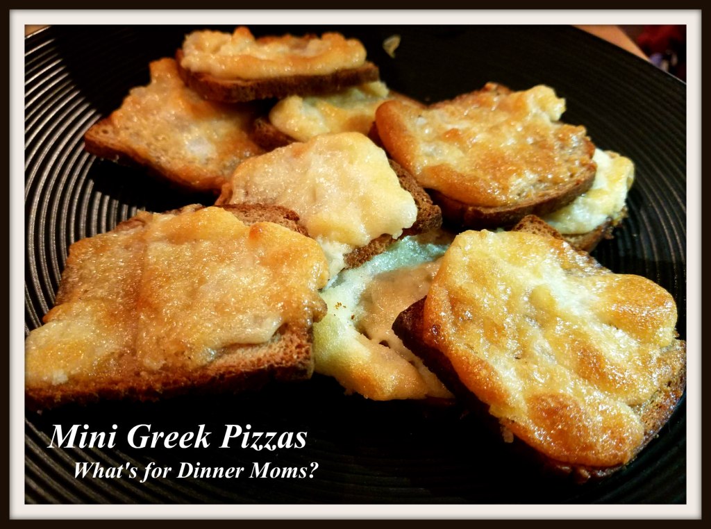 Mini Greek Pizzas: Revisited – What's for Dinner Moms?